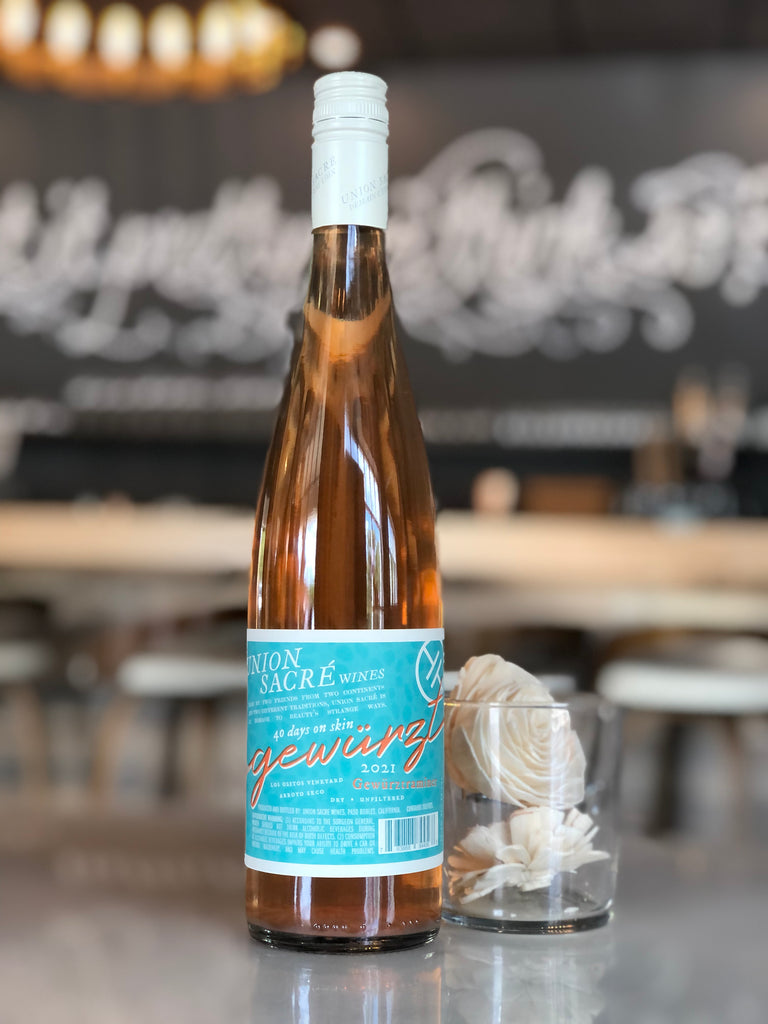 Union Sacre "Gewurtz" +40 days on skin+ Orange Gewurztraminer, 2021 ...