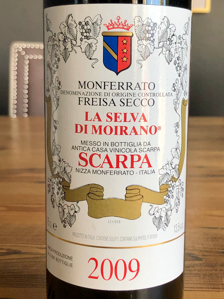 Scarpa "La Selva di Moirano" Monferrato Freisa Secco 2009 – Vintage 38 ...